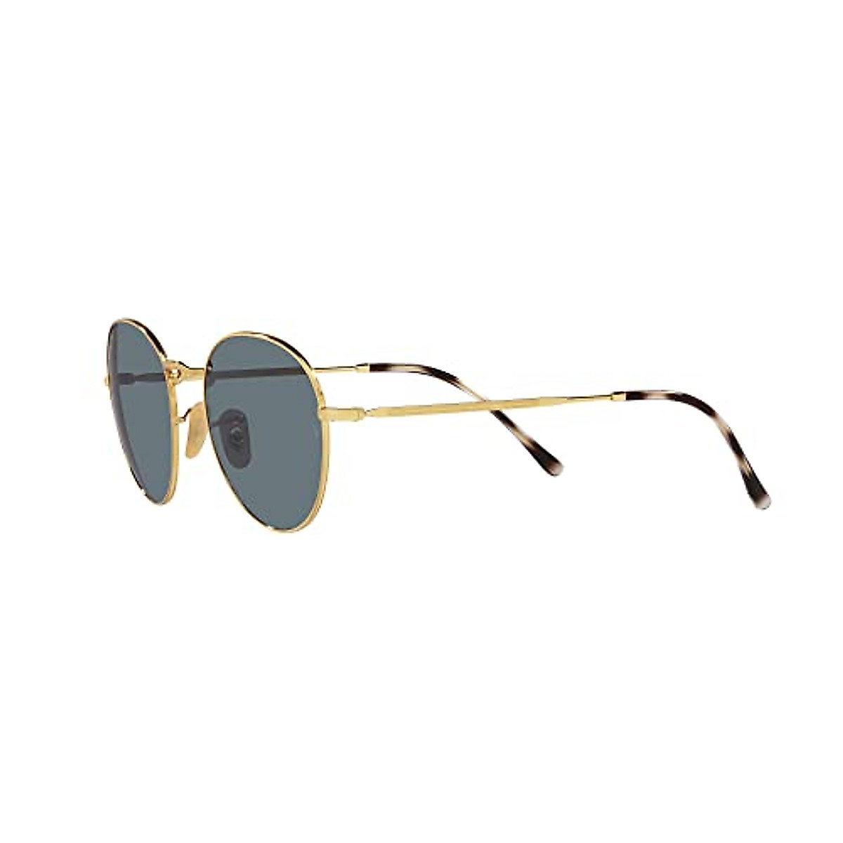 Ray-Ban RB3582 David Round Sunglasses, Gold/Dark Blue Polarized, 53 mm