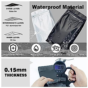 ODDIER 16oz 1 lb 60pcs Coffee Bags with Valve,Vented Coffee Bags Barrier Bags Store Bags Coffee Packaging Coffee Storage Pouches（White）