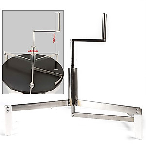 40cm Crepe Spreader Round Stainless Steel Crepe Batter Spreader Manual Non-Stick Pancake Pizza Batter Spreader Tool Crepe Maker Machine (Silver)