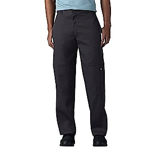 Dickies Men's Loose Fit Double Knee Twill Work Pant, Black, 38W x 30L