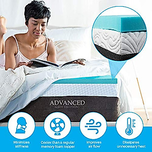Gel Memory Foam Mattress Topper Twin Extra Long, Plush 2 Inch Thick, Premium Gel Infused Twin XL Memory Foam Mattress/Bed Topper/Pad for a Cool, and Comfortable Sleep. Made in The USA