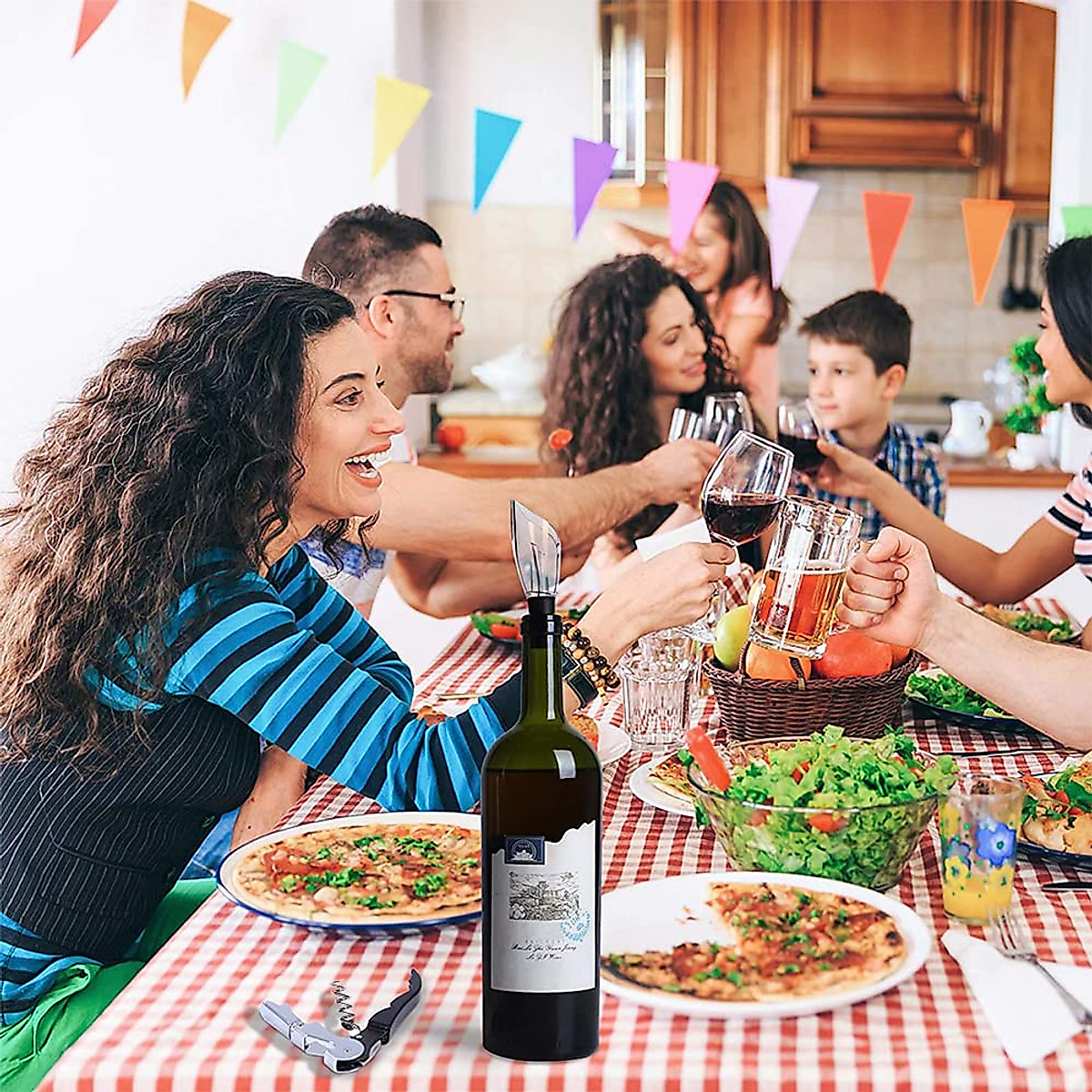 3 in 1 Wine Key, Corkscrew, Bottle Opener, Beer Opener, Wine Key for Bartenders, Corkscrews for Wine Bottles, Waiters Corkscrew and Foil Cutters for Sommeliers, Waiters and Bartenders, Black