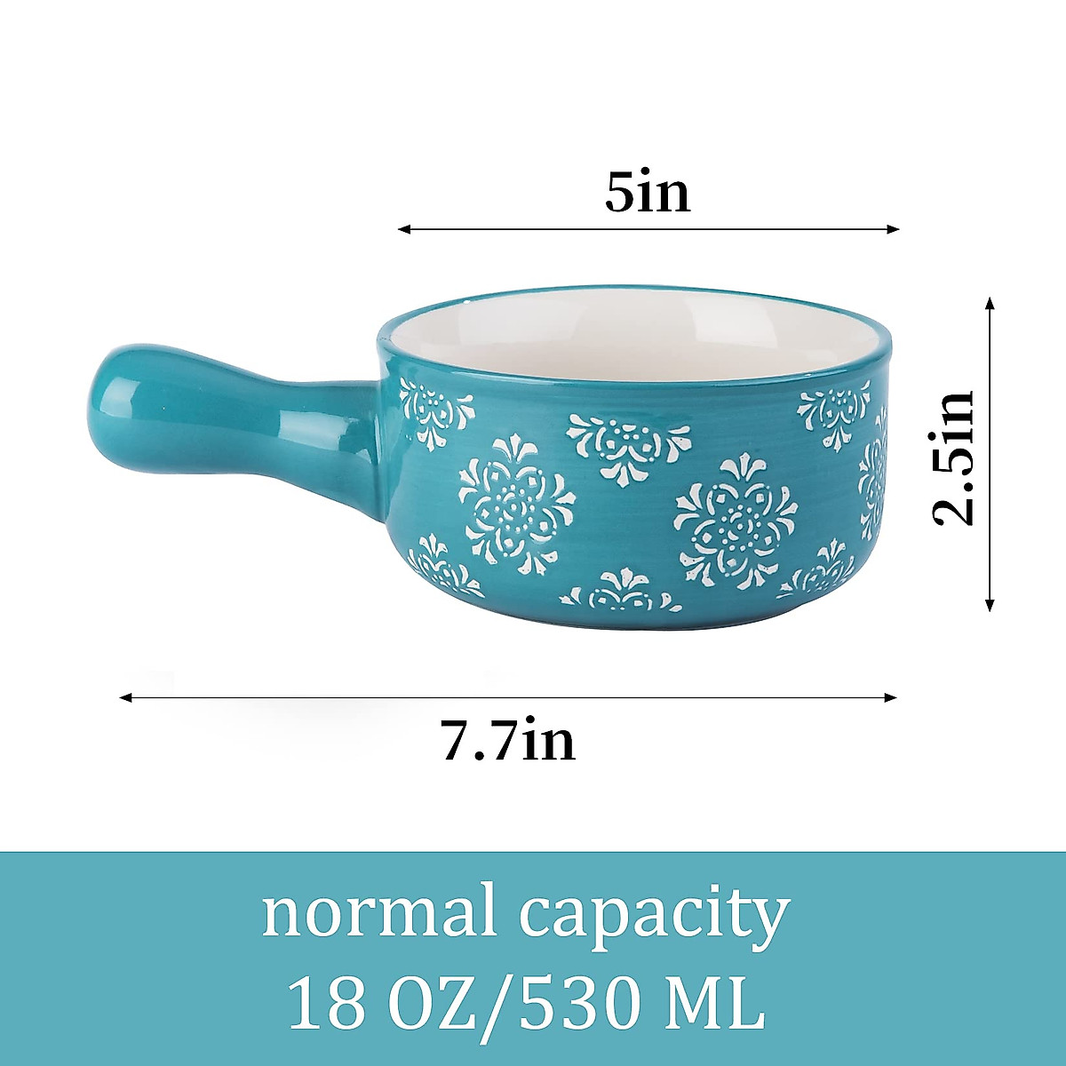 Original Heart Soup Bowls Ceramic Onion Soup Crocks, 17 Ounce Soup Bowls With Handles, Soup Crocks, Soup Bowls Oven Safe, Stackable, Nonstick, 4pcs, for kitchen