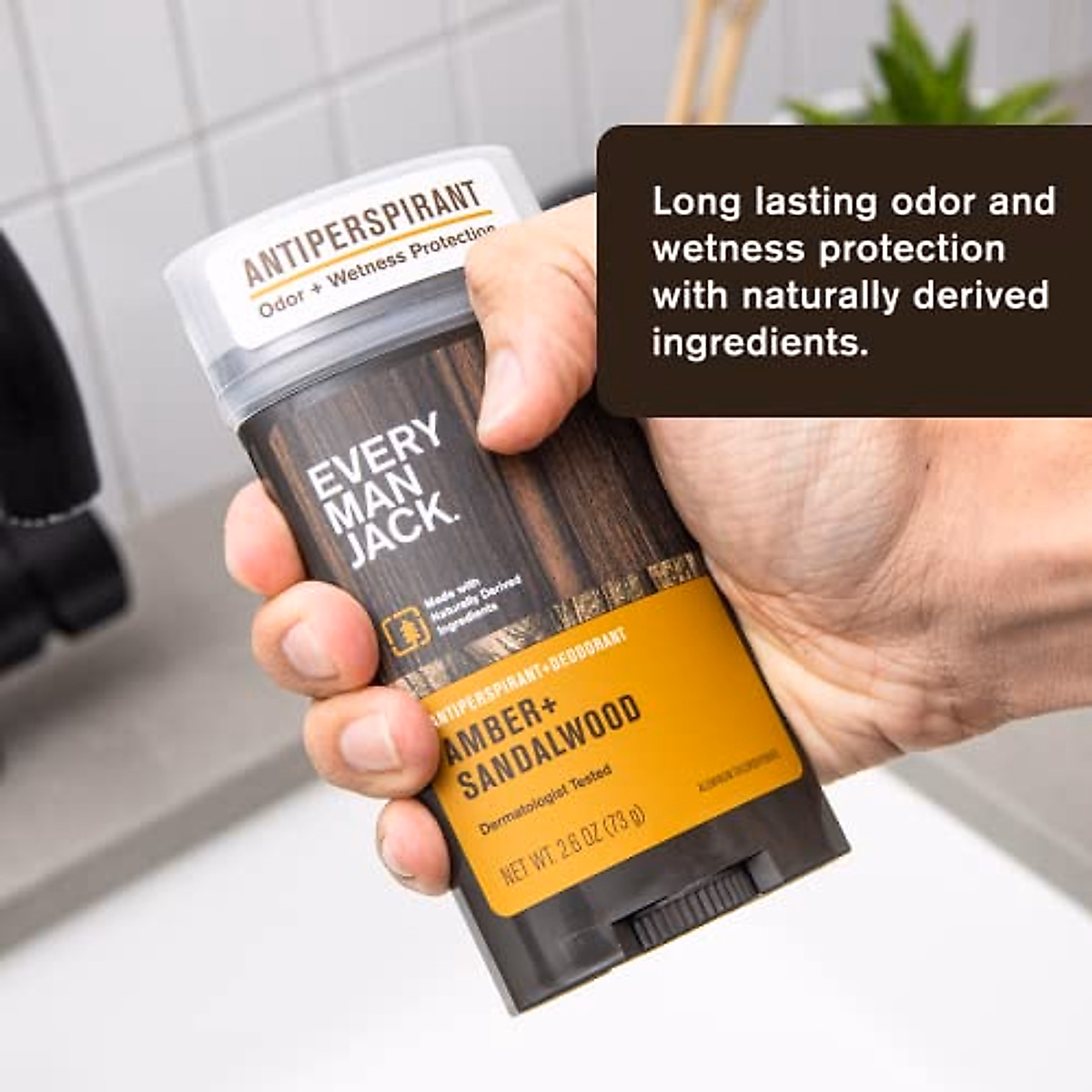 Every Man Jack Men’s Antiperspirant Deodorant Variety Set - Stay Fresh with Antiperspirant Men’s Deodorant - Odor Crushing, Long Lasting, Plant-Based, and No Harsh Chemicals - 2.6 oz - 3 Pack