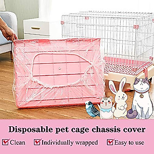 QBLEEV 20 pcs Disposable Small Animals Cage Liner for Parrots Rabbits Guinea Pigs Chinchilla，Hamster Bunny Pet Cage Tray Plastic Filmy Cover， Pet Cage Mat to Replace Diaper，Durable and Water-Tight