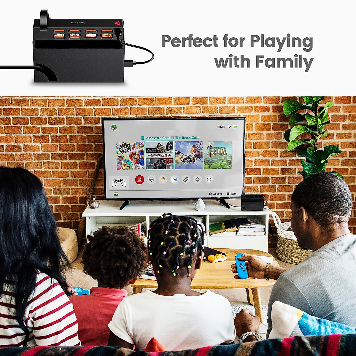 Park Sung Switch Game Switcher, Switch Game Card Reader, 8-in-1 Game Cards Holder, Quick Switching Adapters for Switch/Switch OLED (4 for Game+4 for Storage)