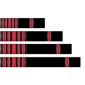 White Water Archery Laminated Red Traditional 11 Crest Arrow Wraps 15 pk Choose Length Width (7, 1.12)