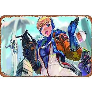 Wattson Apex Legends Poster Metal Tin Sign Retro Vintage 8x12 Inch Wall Decor