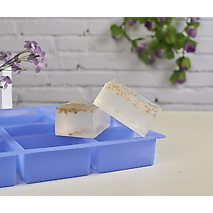 Thick Rectangle Silicone Soap Mold 4oz, 12 Bar Soap Mold for Soap Making, Thick and Durable with Flat Sides and Smooth Lines