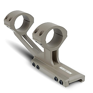 Monstrum 1-4x20 Rifle Scope with Rangefinder Reticle | V.2 H-Series Cantilever Scope Mount | Flat Dark Earth | Bundle