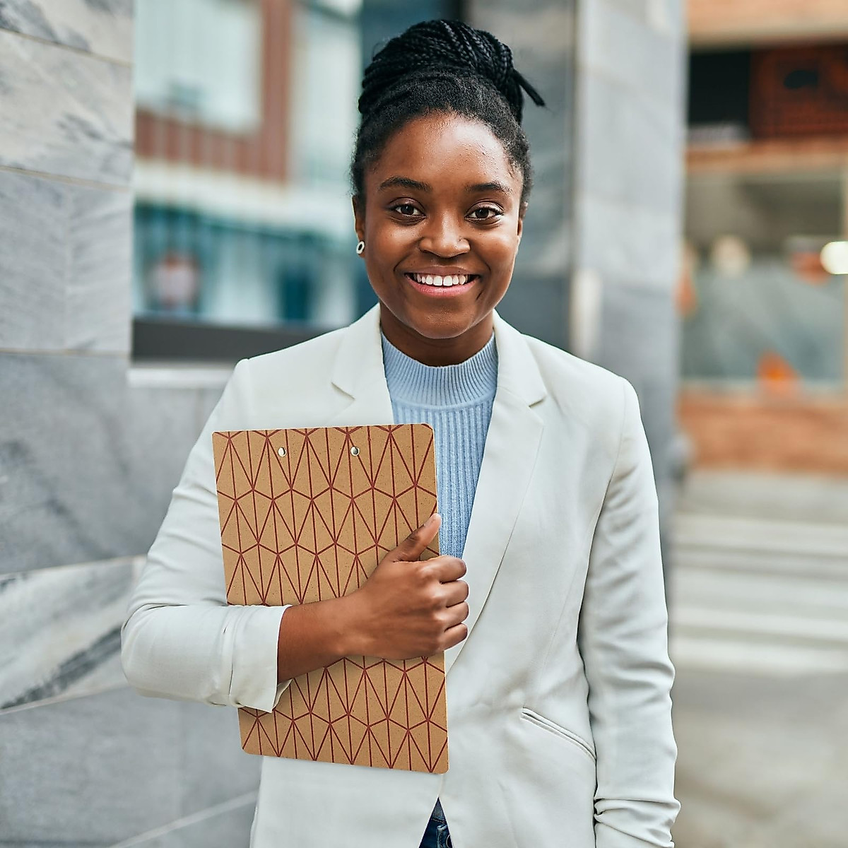 Juvale 8 Pack Cute Clipboards Bulk Supply with Low Profile Clip - Wooden Clip Boards for Office, School, Classroom, Fits Letter Size 8.5x11 and A4 Paper (8.8 x 12.4 in)