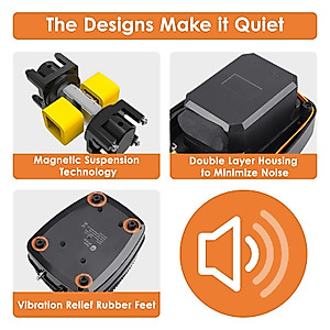 AquaMiracle Aquarium Air Pump 160GPH 0.02MPa 5W Quiet Fish Tank Air Pump Aquarium Bubbler Hydroponics Air Pump Oxygen Pump Pond Aerator for up to 300 Gallon Water