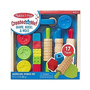 Melissa & Doug Shape, Model, and Mold Clay Activity Set - 4 Tubs of Modeling Dough and Tools - Arts And Crafts For Kids Ages 3+