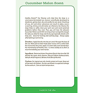 Healthy Breeds Toy Fox Terrier Ear Cleanse with Aloe Vera Cucumber Melon 8 oz