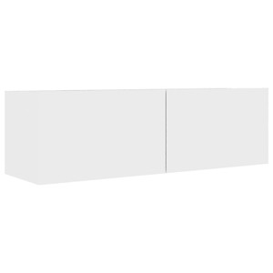 BULANED Fireplace Tv Unit,Tv Cabinet,Wall Mounted Tv Cabinet,Luxury Tv Stand,3 Piece TV Cabinet Set White Engineered Wood