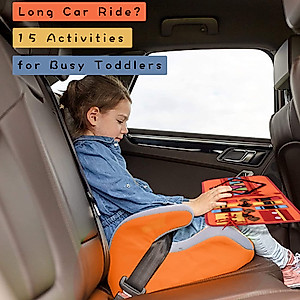 Toddler Busy Board,Montessori Toys for 3 4 Year Old,Sensory Board for Learning Fine Motor Skills,Toddler Activities for Travel Car Airplane,Practical Early Educational Sensory Toys