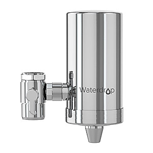 Waterdrop WD-FC-01 NSF Certified 320-Gallon Longer Filter Life Water Faucet Filter & Waterdrop WD-FC-06 Stainless-Steel Faucet Water Filter