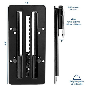 VIVO Height Adjustable VESA Adapter for Single 13 to 27 inch Monitor, Accessory Bracket Kit for Individual Screen, Black, Stand-VAD3