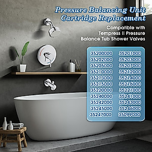 Enhon Pressure Balance Cartridge Compatible with Grohe 47080000, Pressure Balancing Unit Cartridge Compatible with Tempress II Balancing Tub Shower Valves, Chrome