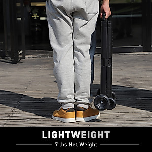 Endynino 3 PCS Foldable Rolling Crate with Wheels, Folding Heavy Duty Collapsible Basket with Telescopic Handle, 66 lbs Capacity Rolling Cart for Shopping,Travel, Laundry, Black, Large