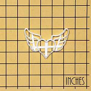 Heart with Angel Wings cookie cutter, 1 piece - Bakerlogy