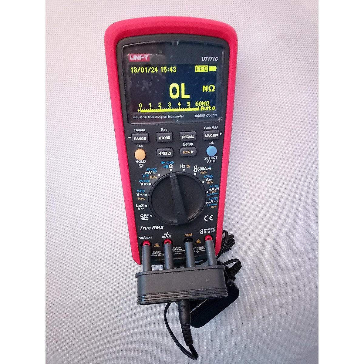 UNI-T Industrial Digital Multimeters UT171C OLED Counts 60000(EBTN) DC Voltage(V) AC Voltage(V) DC Current(A) AC Current(A) Resistance(Ω) Admittanc(S) Capacitance(F) Frequency(Hz) Temperature(°C)
