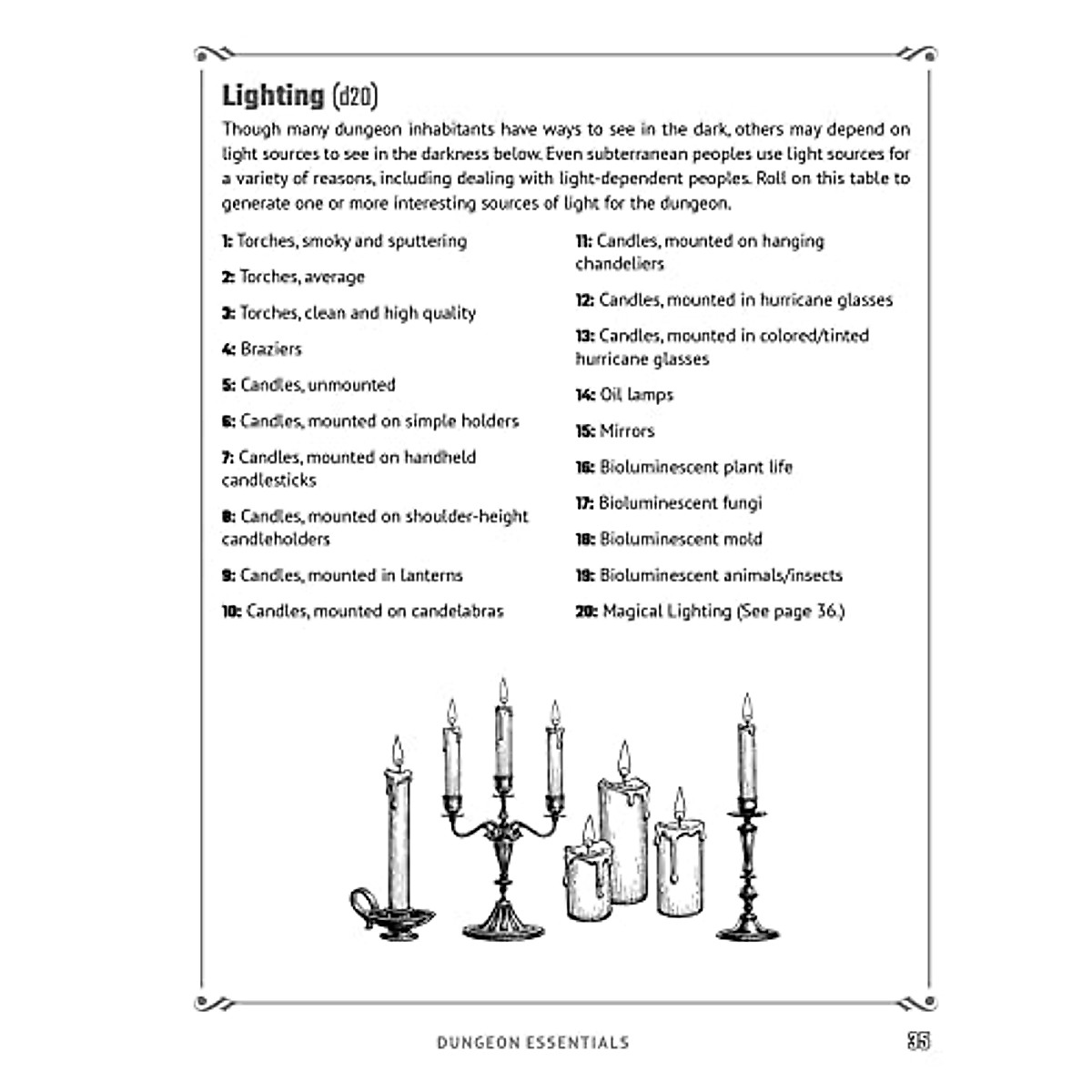 Random Tables: Dungeons and Lairs: The Game Master's Companion for Creating Secret Entrances, Rumors, Prisons, and More