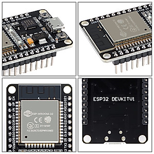 EC Buying ESP32 WROOM Development Board, ESP32S Development Board Integrated WiFi+ Bluetooth Dual Core Microcontroller Processor Ethernet Interface I2S I2C Suitable for Arduino/IoT/Smart Home（3PCS）