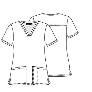 Cherokee Prints Women Scrubs Top V-Neck Print CK651, S, Llama Love