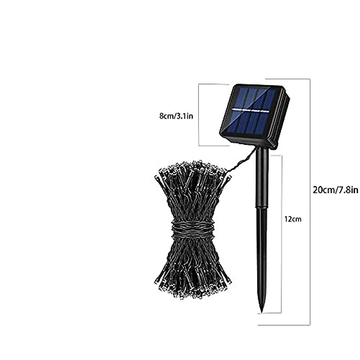 SUMSAYEI Solar String Lights multisize LED 8 Modes Solar Powered Outdoor Lighting Waterproof Christmas Fairy Lights for Xmas Tree Garden Homes Ambiance Wedding Lawn Party Decor