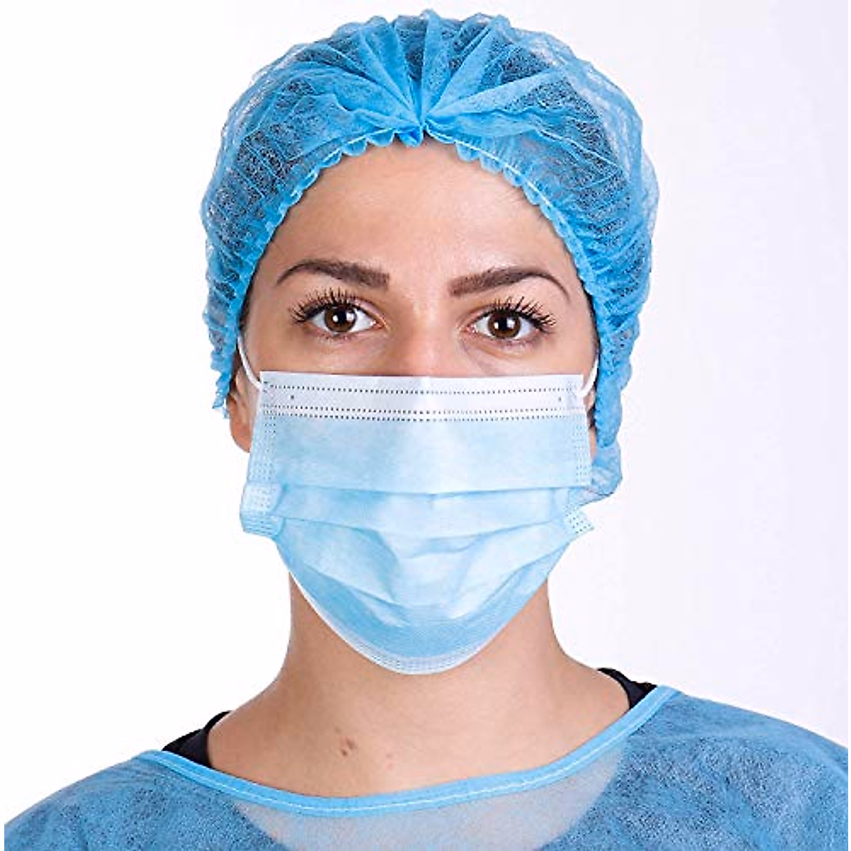 Disposable Face Mask, 3-Layer Safety Mask Anti Dust Breathable Mouth Mask with Earloop (50 Pack)