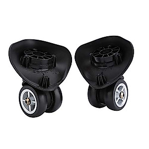 Alomejor 2pz Suitcase Wheel Luggage Wheel Replacement Per Valigia Trolley Right and Left