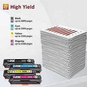 045H Toner MF634cdw Replacement for Canon 045H 045 Toner Cartridge CRG-045H for Canon Color ImageCLASS MF634Cdw MF632Cdw LBP612Cdw LBP612C MF632C 634C LBP612 MF632 MF634 Printer (4 Pack)