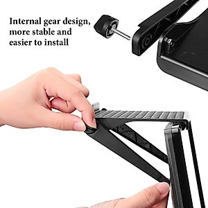 2 Pieces TV Top Shelf Screen Shelf Adjustable Monitor Top Shelf TV Storage Bracket Computer Screen Shelf for Cellphone Stand, Media Boxes, Game Console, Router and Home(8.5 x 4.5 Inch,Black)