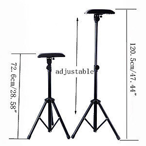 Tattoo Armrest Stand,Foldable Sponge Pad Tattoo Arm Leg Rest Stand Tripod with Adjustable Height for Tattoo Supplies Arm Bar Pad PVC Leather Chair Stand