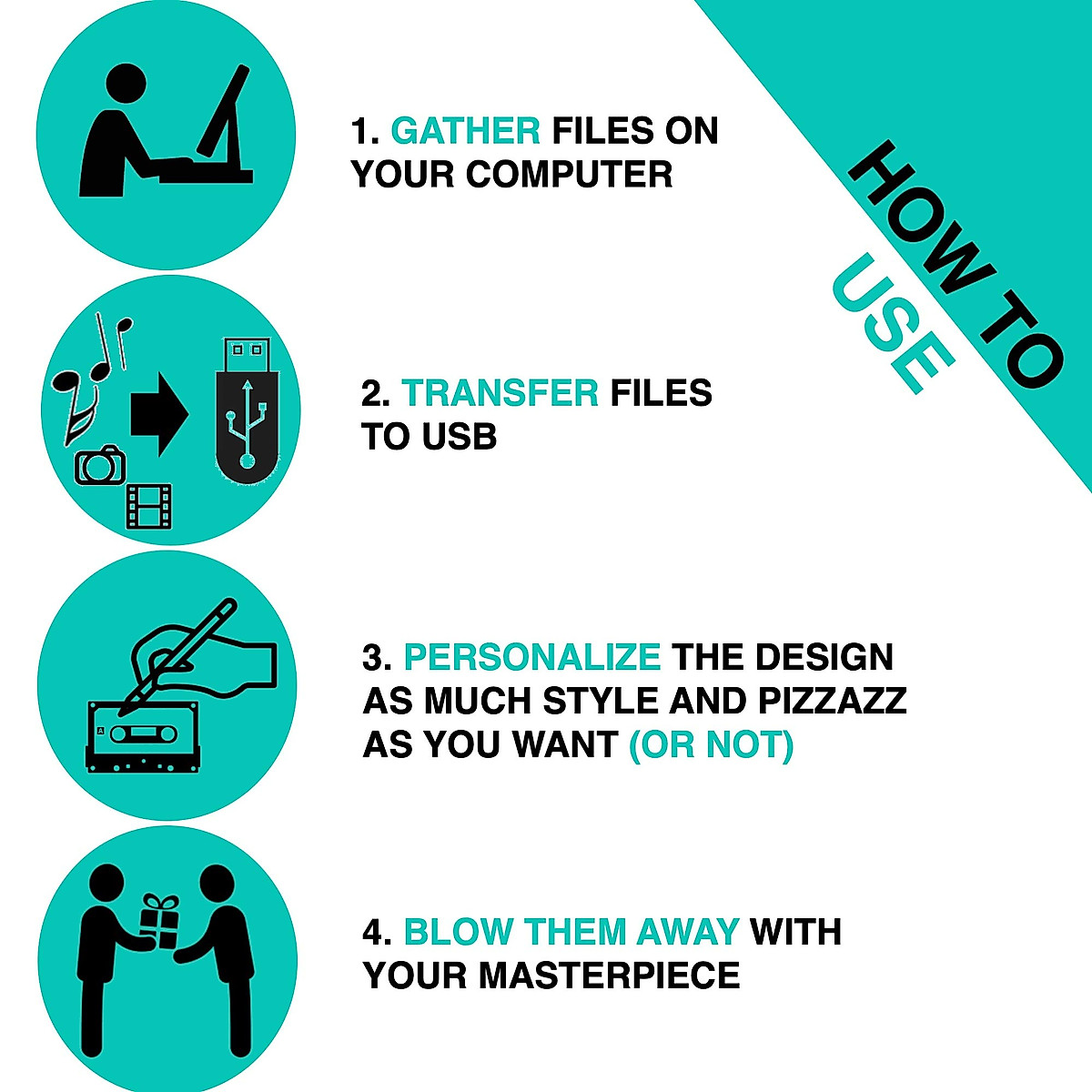 The Original MASHTAPE--Heart Balloon Design for Loved One, 8GB USB Cassette Flash Drive