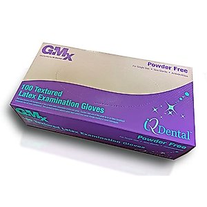 GMX Powdered-Free Textured Latex Gloves X-Small Box/100