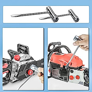 MotBach 6 Pack Chainsaw Screwdriver Wrench Set, 13 by 19 mm, Long and Short Size, Alloy Steel