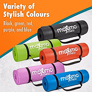 Maximo Fitness Yoga Mat - Multipurpose 72" x 24" x 0.5"(Standard) Exercise Mat for Men, Women and Kids, Ideal Non Slip Workout Mats for Yoga, Pilates, Gym Exercise with Carrying Strap