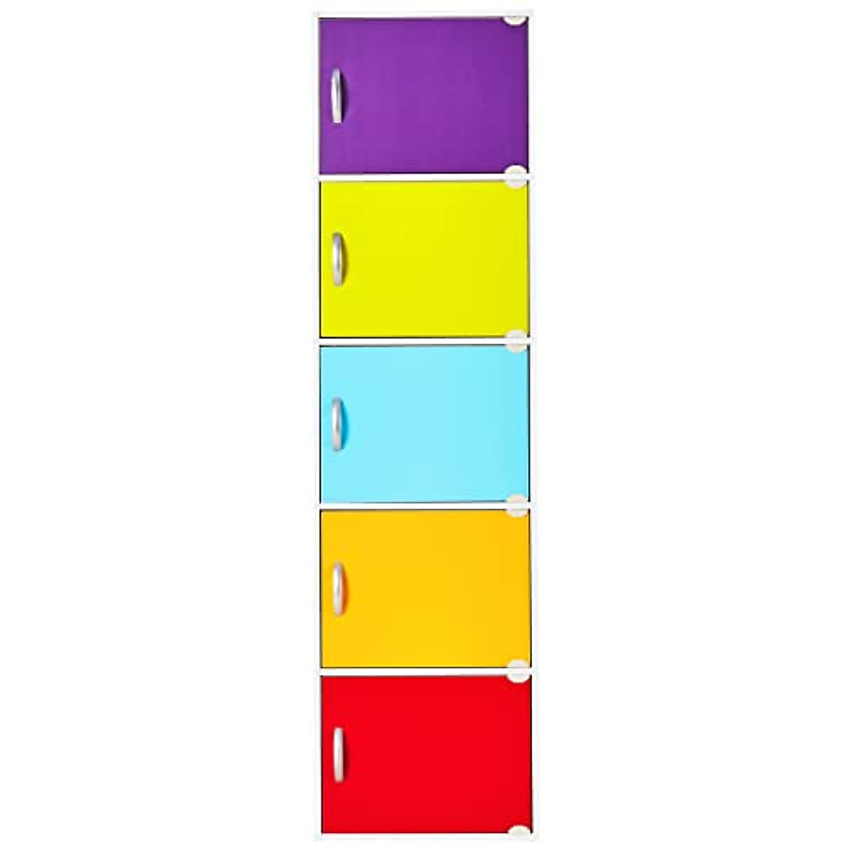 HODEDAH IMPORT Bookcase, Rainbow, 5 Door