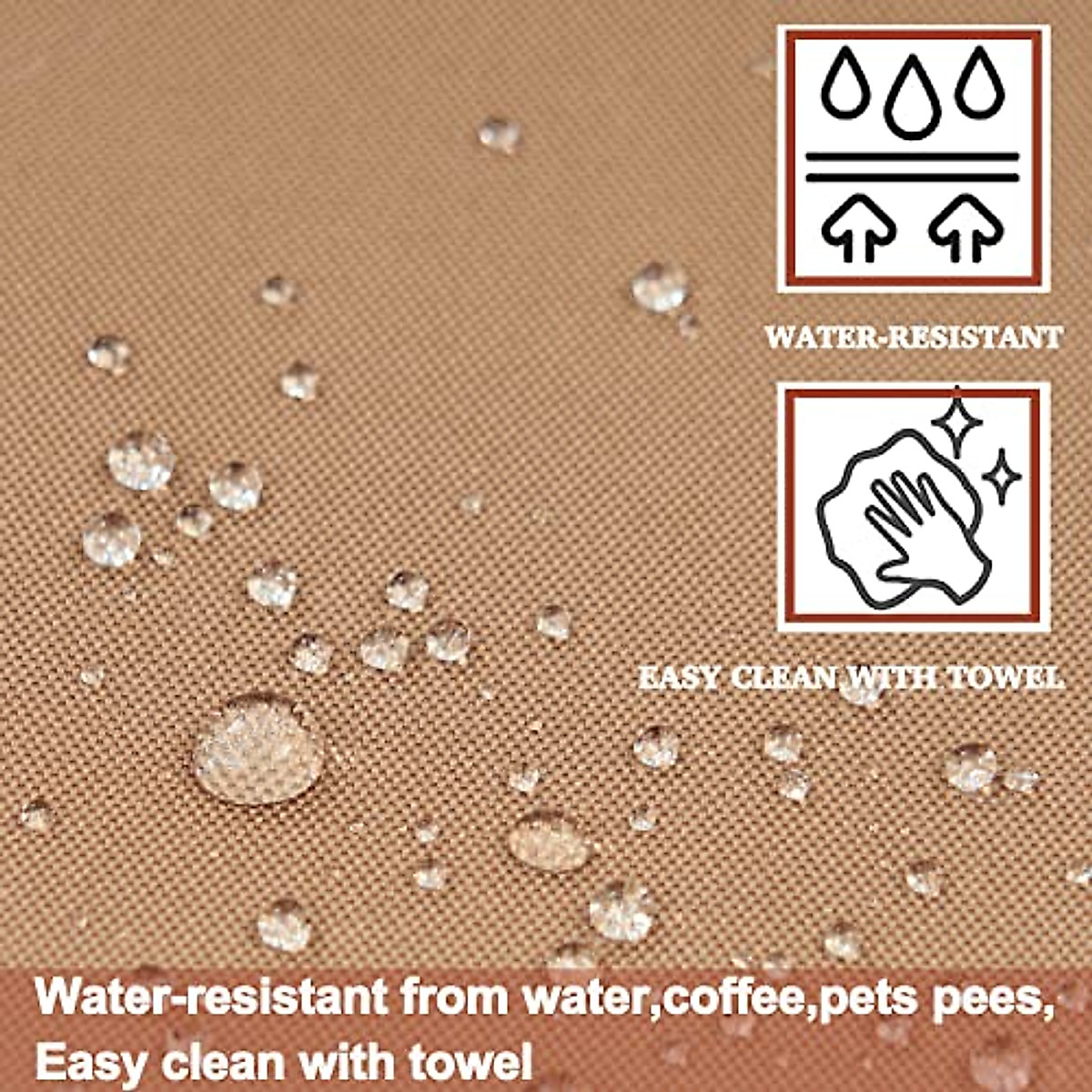 4Pack Outdoor Patio Cushions and Pillow Replacement Cover Fit for Wicker Rattan Furniture Set Sectional Sofa Loveseat Chairs,Durable Water-Resistant Fadeless,20Lx18Wx4H Inch,Coffee-Covers only