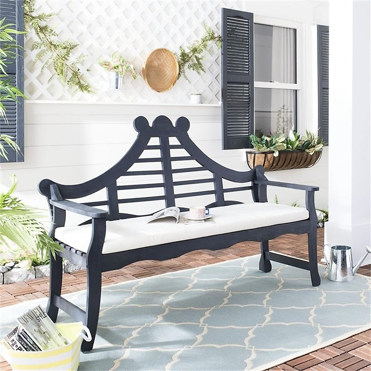 SAFAVIEH PAT6741A Outdoor Collection Azusa Bench