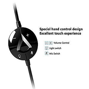 Somic G938 Virtual 7.1 Surround Sound Gaming Headset for PC, Compatible with PS4 and Laptop, Mic and LED Lights, USB Plug