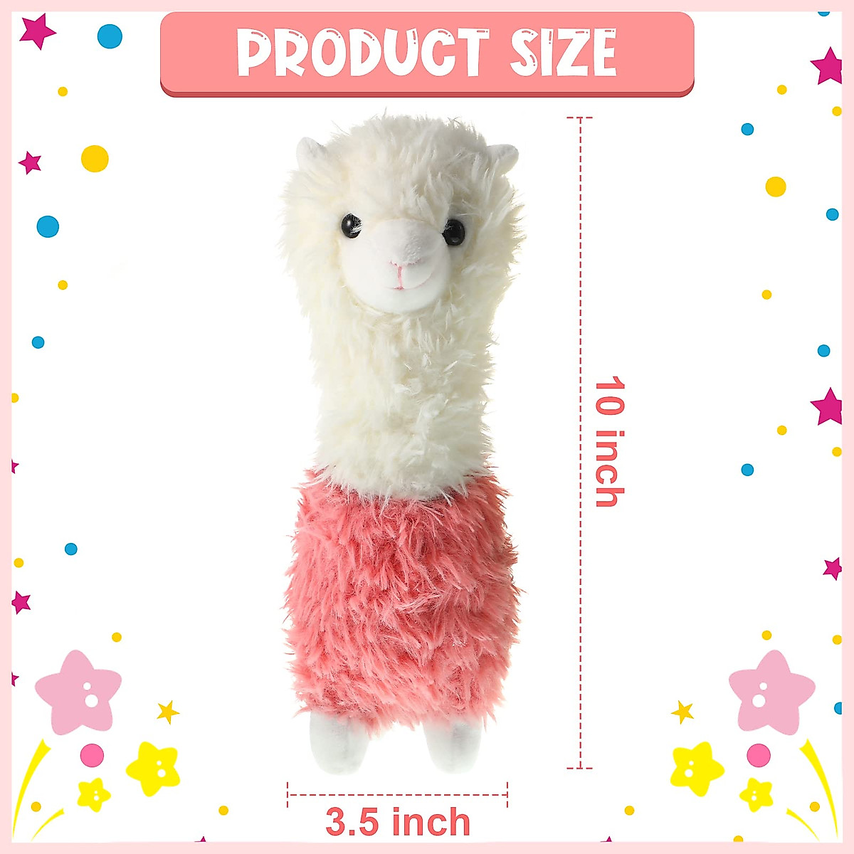 Chalyna 2 Pieces Llama Stuffed Animal 10 Inches Cute Llama Alpaca Plush Toy Gifts for Girls Boys Birthday Home Wedding Christmas Party Decorations(Green, Pink)