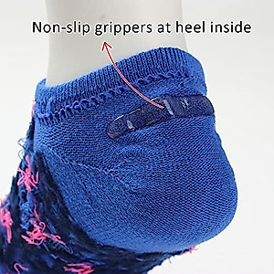 COTTON DAY Kids Girls Fashion Low Cut Ankle Shorty Socks 6-8 Years (Size 8 Flowers Stripes)