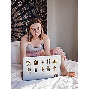 51Pcs Indiana Jones Raiders of The Lost Ark Stickers Pack | Classic Movie Vinyl Waterproof Stickers for Water Bottle,Skateboard,Laptop,Phone,Car Decal Stickers for Adults Teens Kids