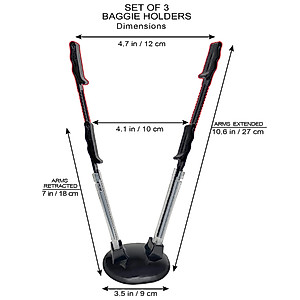 3 Pack Baggy Rack Holder for Meal Prep Bag, Compatible Ziplock Bag Storage Organizer, Hands Free Adjustable Food Prep Baggie Holder Stand, Reusable Sandwich Bags Freezer Bag Holder (Black White Gray)