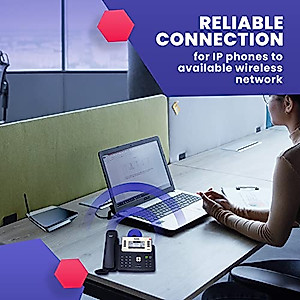 Yealink WF40 USB Wi-Fi Dongle Adapter for SIP IP Phones- Compatible Models - T27G, T29G, T46G, T48G, T41S, T42S, T46S, T48S, T52S, T54S- Global Teck Microfiber Cloth