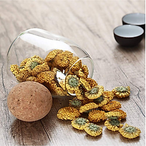 Piscepio Glass Jar with Wood Lid Ball Jar Small Food Storage Container Clear Candy Jars Canister Sugar Coffee Tea Beans Spice Salt Storage 2 PSC 500 ML