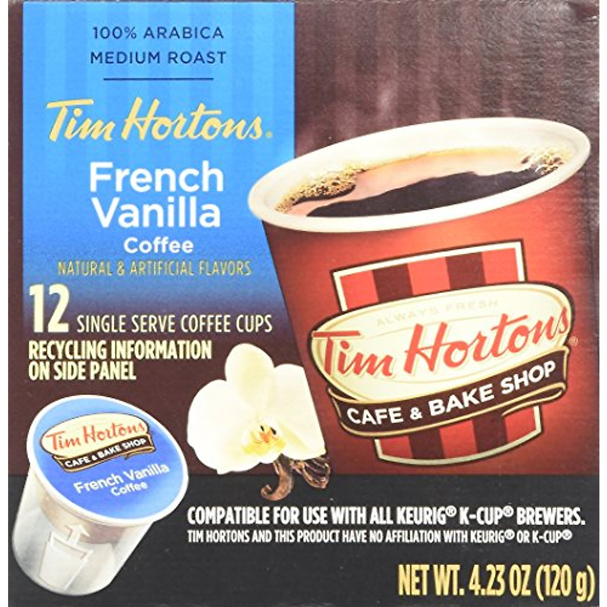 Tim Hortons Single Serve RealCup - French Vanilla Coffee Cups - 12 ct